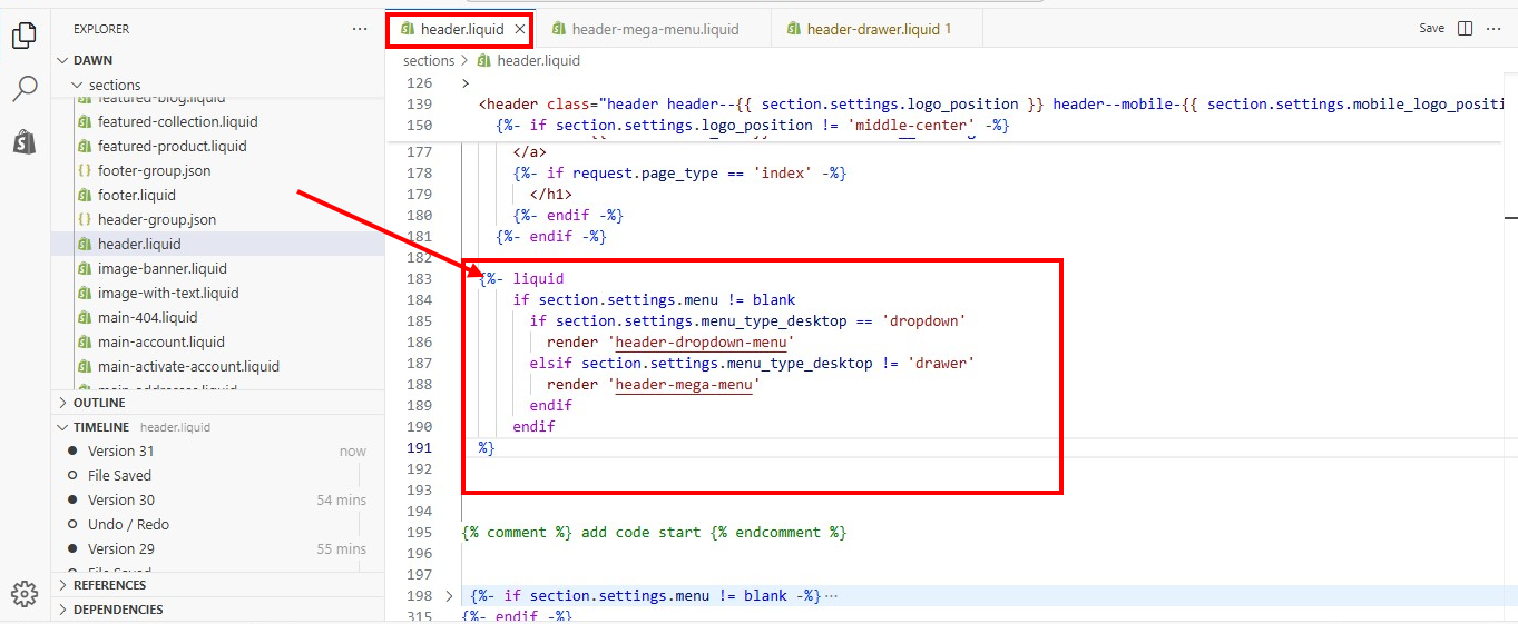 Fourth Level Menu in Shopify Dawn theme 15.4.0 [Without APP]